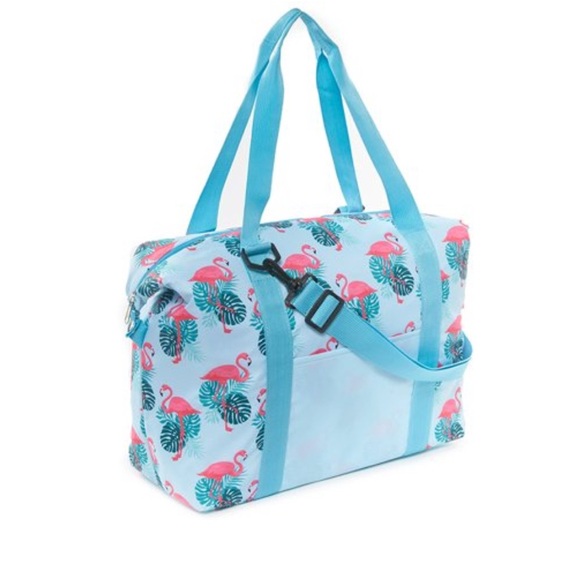 Bags | Flamingo Print Large Capacity Insulated Beach Tote Bag Size 23 X ...